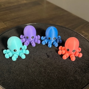 3D Printed Baby Octopus Fidget Toy Bundle, Cute 3D Print Sensory Aid ...
