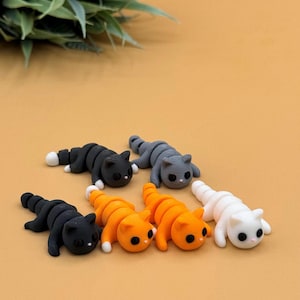 3D Printed Cat Fidget Toy, Cute 3D Print Mini Kitten Sensory Aid, Tiny ...