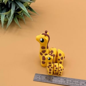 3D Printed Baby Giraffe Fidget Toy Bundle, Cute 3D Print Sensory Aid ...