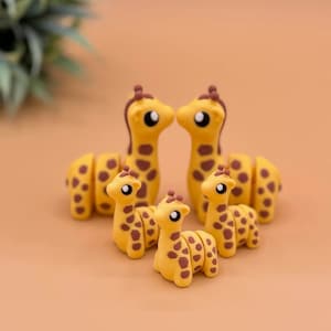 3D Printed Baby Giraffe Fidget Toy Bundle, Cute 3D Print Sensory Aid ...