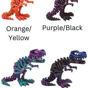Flexi Skeleton T-rex Toy, 3D Printed Articulating Dinosaur Sensory Aid ...