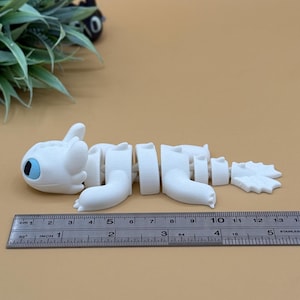 3D Printed Toothless and Light Fury Inspired Fidget Toy, Cute How to ...
