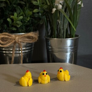 3D Printed Chicken Fidget Toy, Cute 3D Print Mini Chicks, Sensory Toy ...