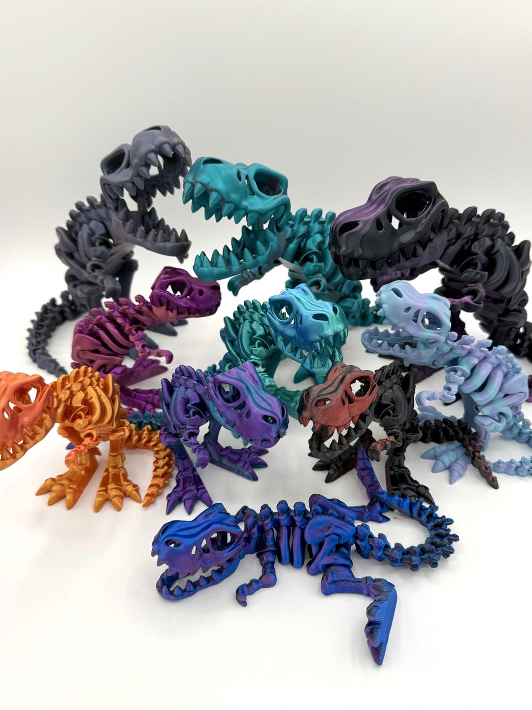Flexi Skeleton T-rex Toy, 3D Printed Articulating Dinosaur Sensory Aid ...