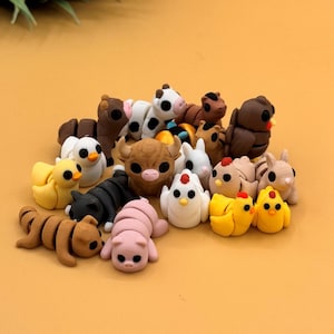 3D Printed Farm Animal Fidget Toy Bundle, Cute 3D Print Mini Sensory ...