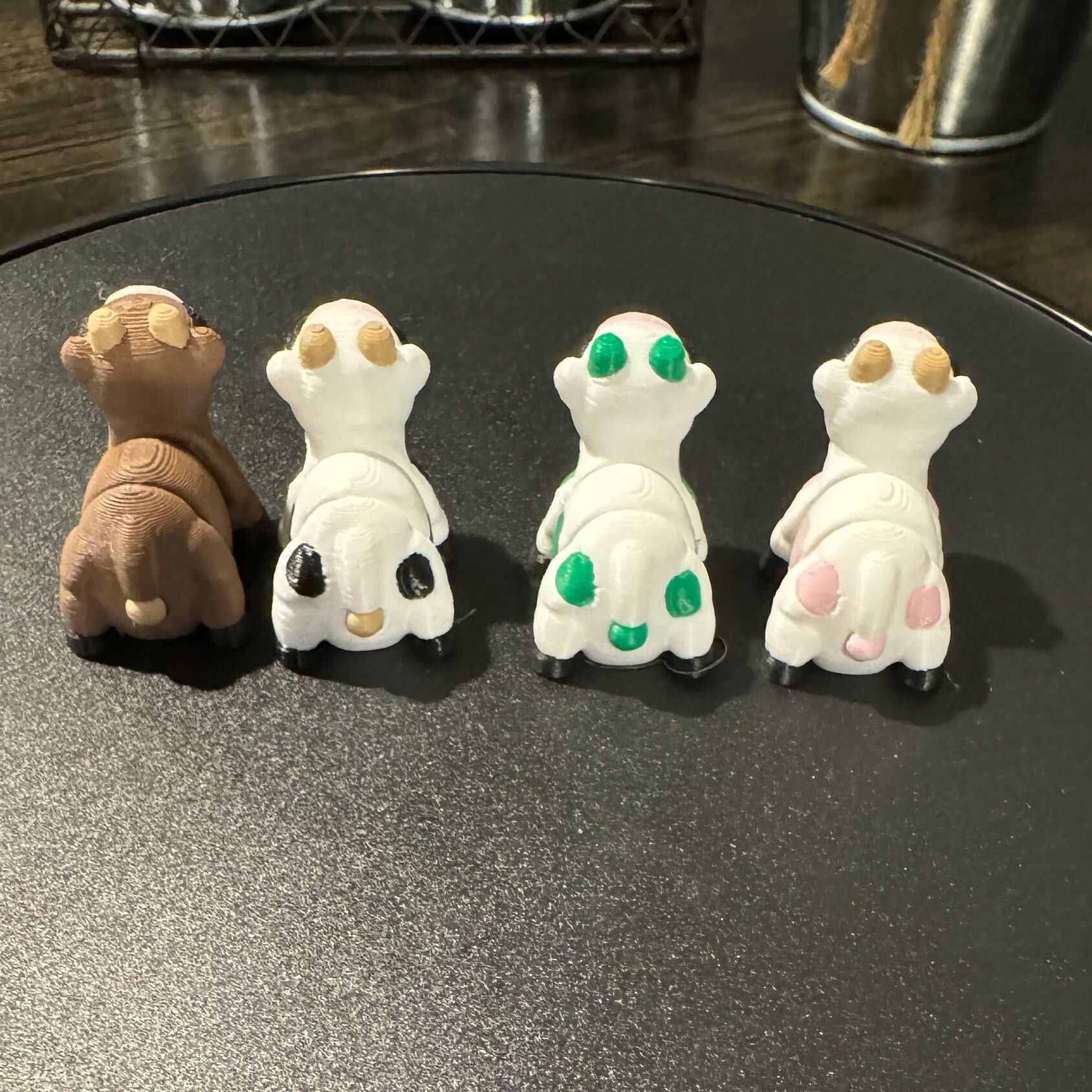 3D Printed Miniature Cows Articulated Flexible Fidget Toy / 3D Print ...