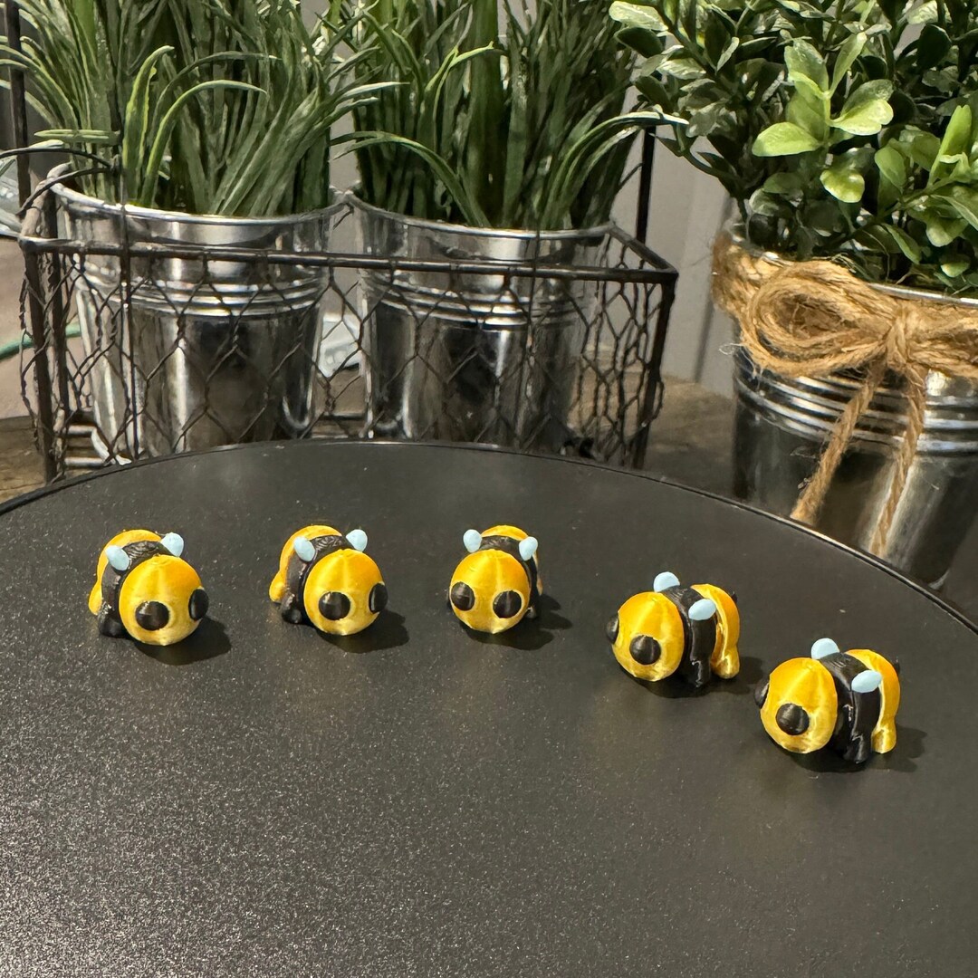 3D Printed Baby Bee Fidget Toys, Cute 3D Print Mini Gold and Black ...