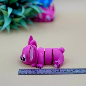 3D Printed Stitch and Angel Inspired Fidget Toy, Cute Blue and Pink ...