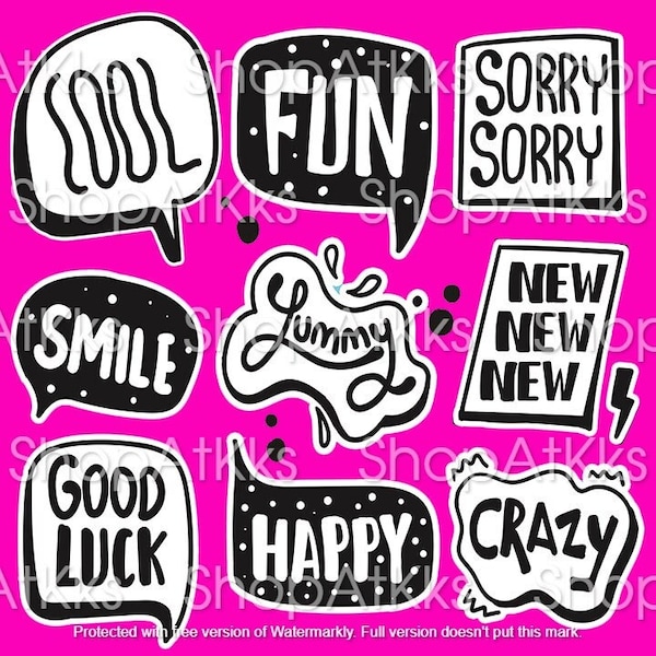 "speech Bubble Stickers" - Etsy