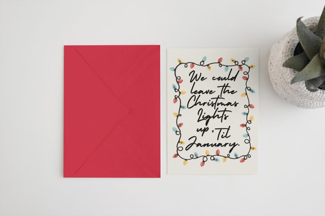 Taylor Swift Christmas Card: Lights up Til January 5x7 - Etsy