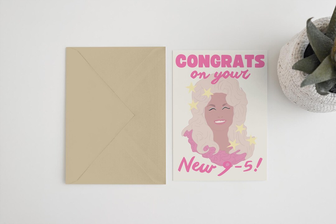 Dolly Parton New Job Card: Funny Good Luck 9-5 Greeting - Etsy UK