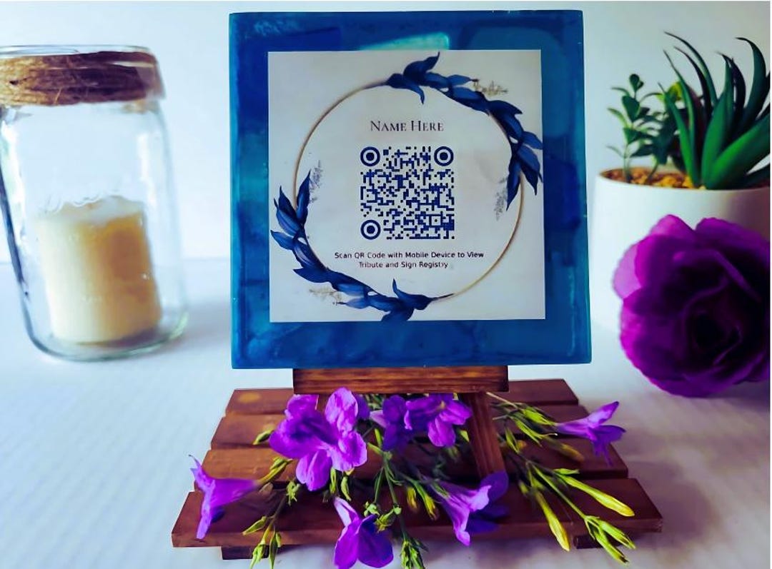 Personalized Memorial Plaque With QR Code AI Video & Webpage Heartfelt ...