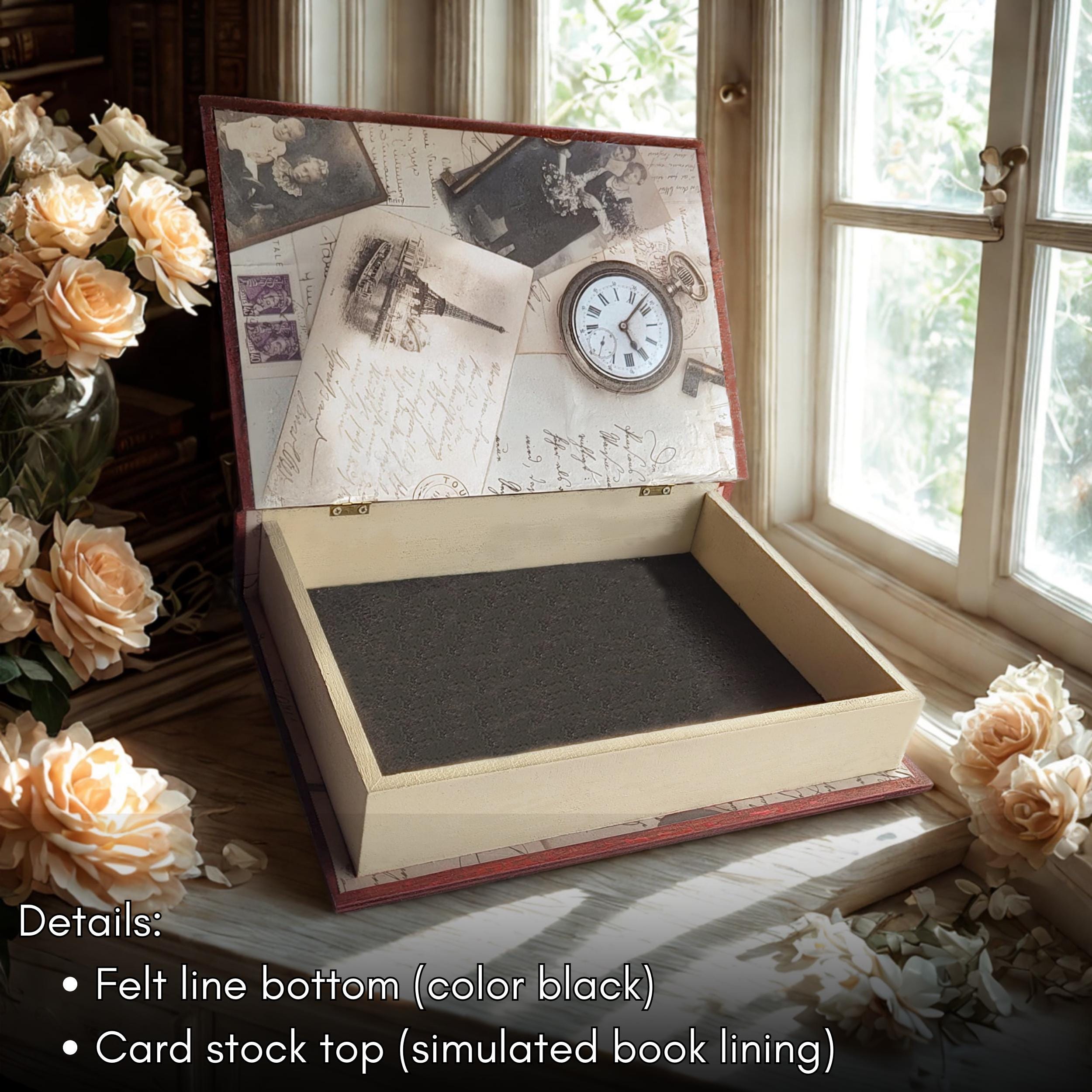 Engraved Memorial Keepsake Box for Him or Her: Book-shaped Memory Gift ...