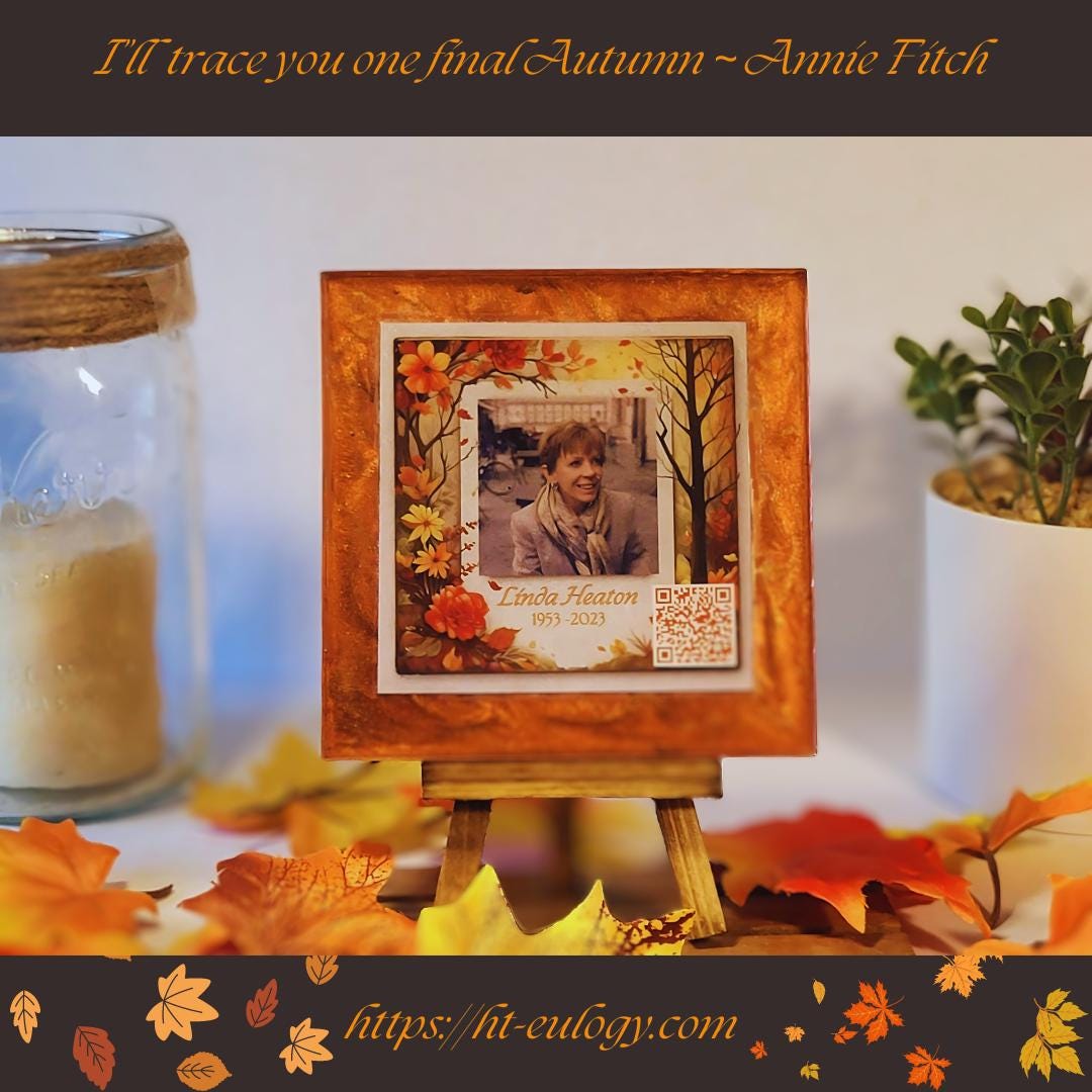 Elegant Mourning Memorial Gift With Personalized Tribute Video and AI ...