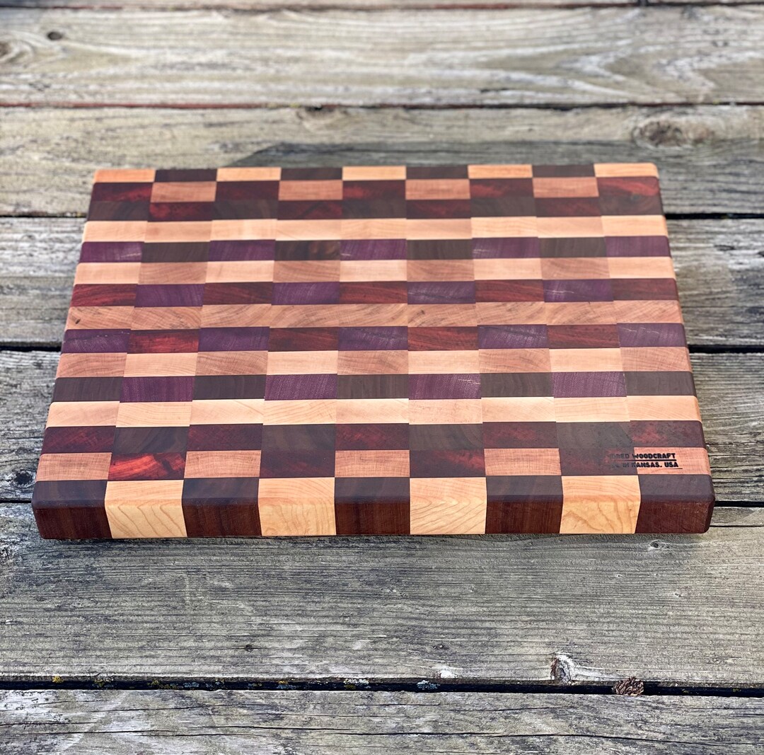 Hand-made End Grain Butcher Block Cutting Board - Etsy