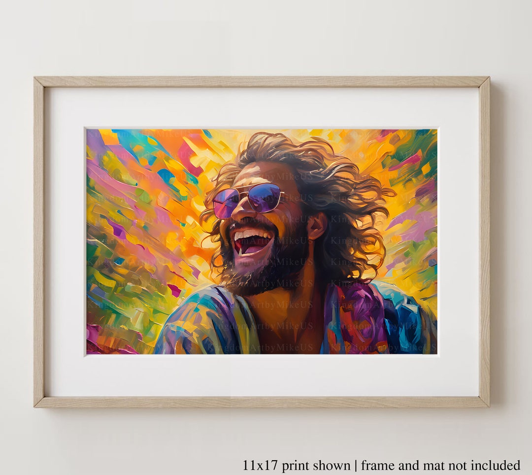 Cool Jesus - Christian Art | Joyful Jesus, Colorful, Friendly, Church ...