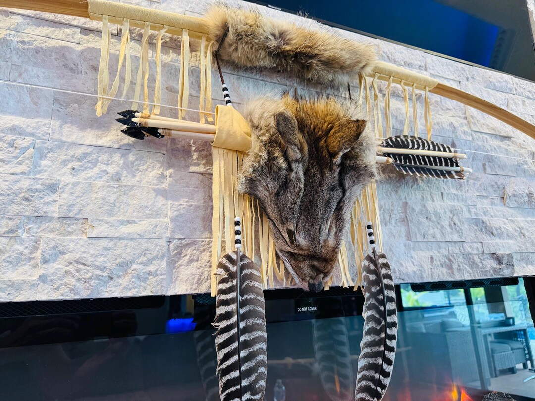 A Powerful Native American Indian Coyote Bow and Arrow Set Made by ...