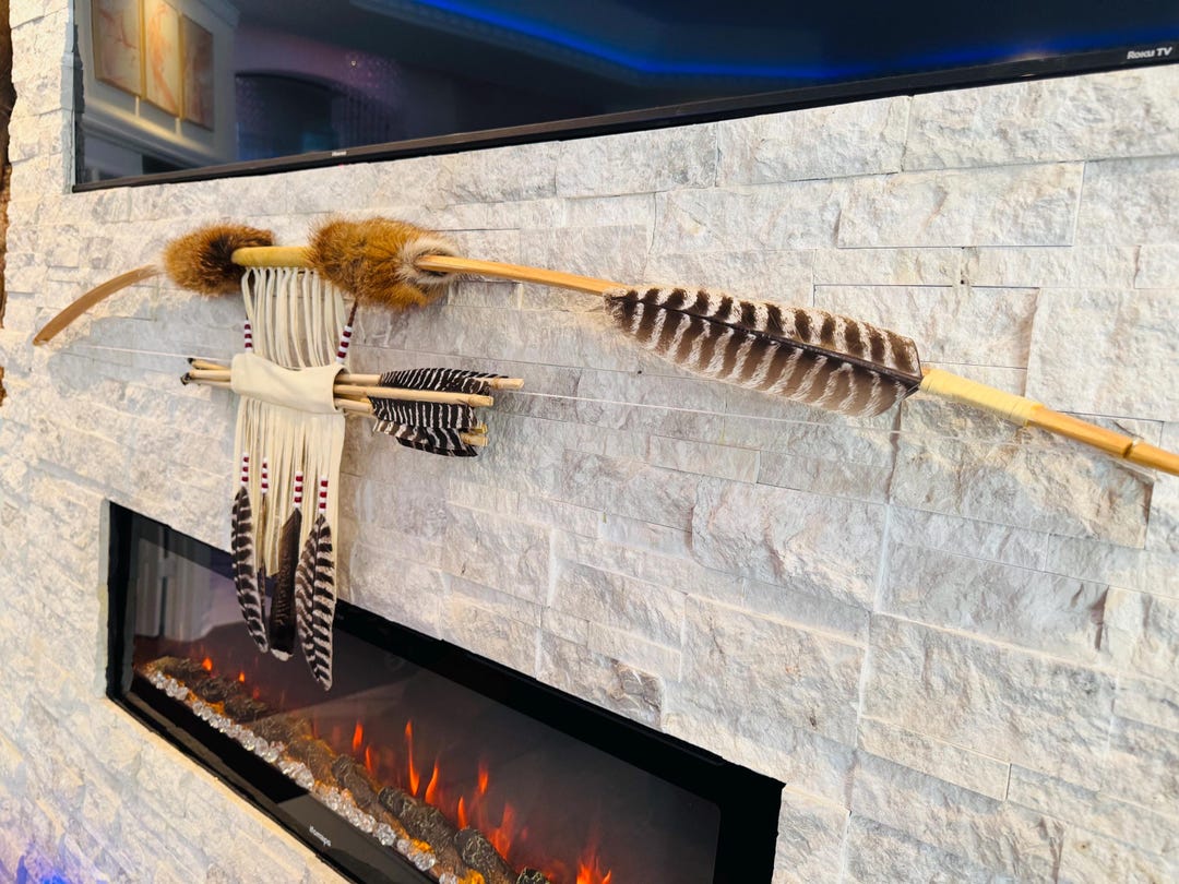 A Powerful Native American Indian Fox Bow and Arrow Set Made by ...