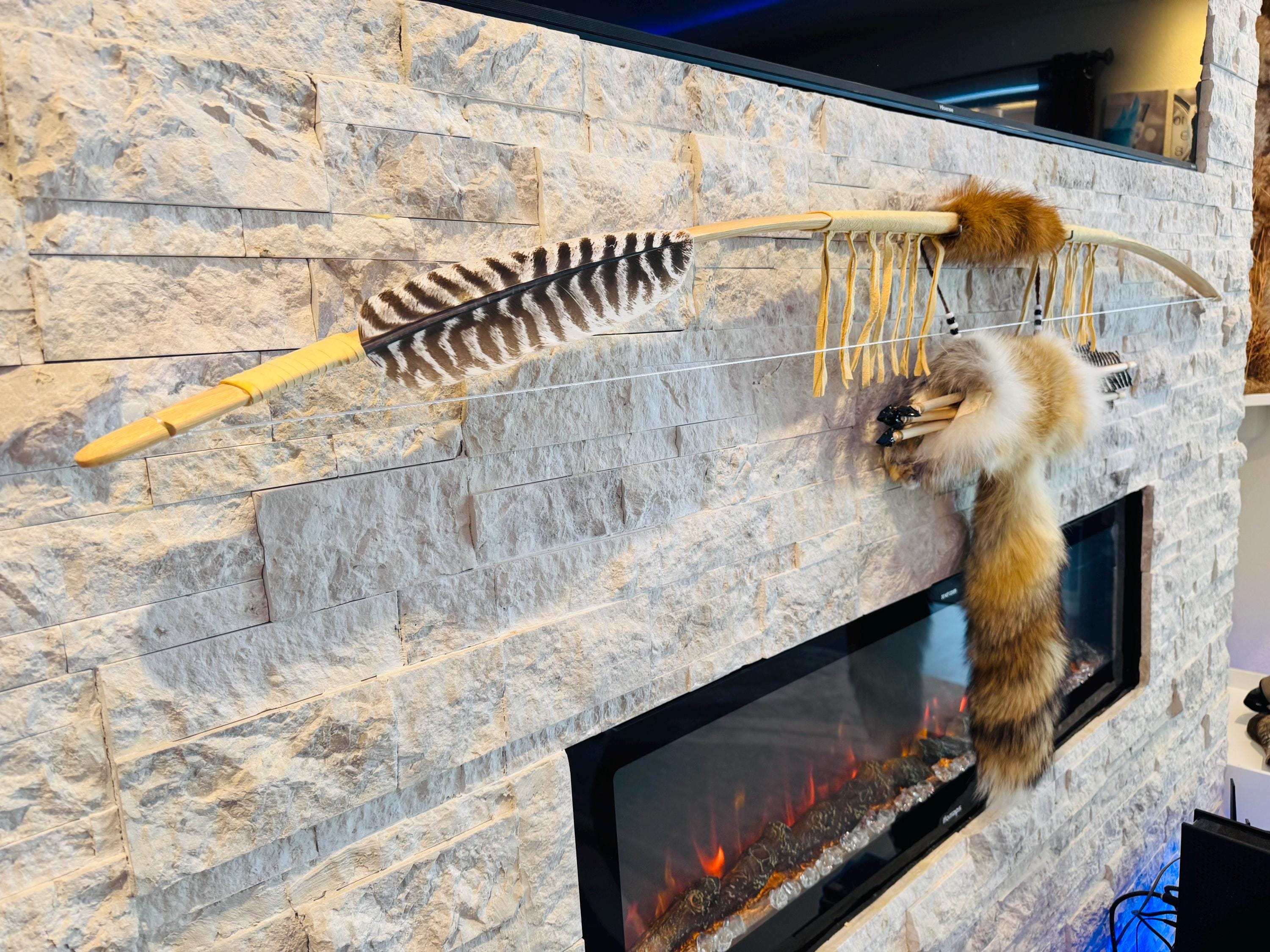 A Powerful Native American Indian Fox Bow and Arrow Set Made by ...