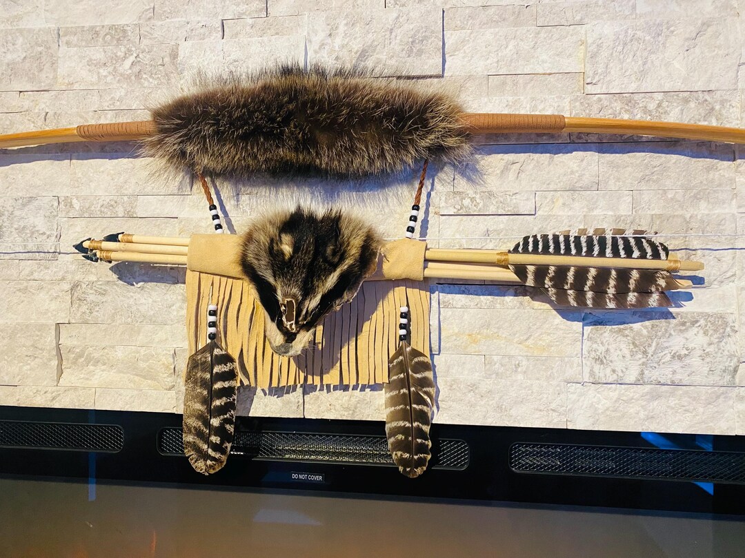 A Powerful Native American Indian Bow and Arrow Set Made by Enrolled ...