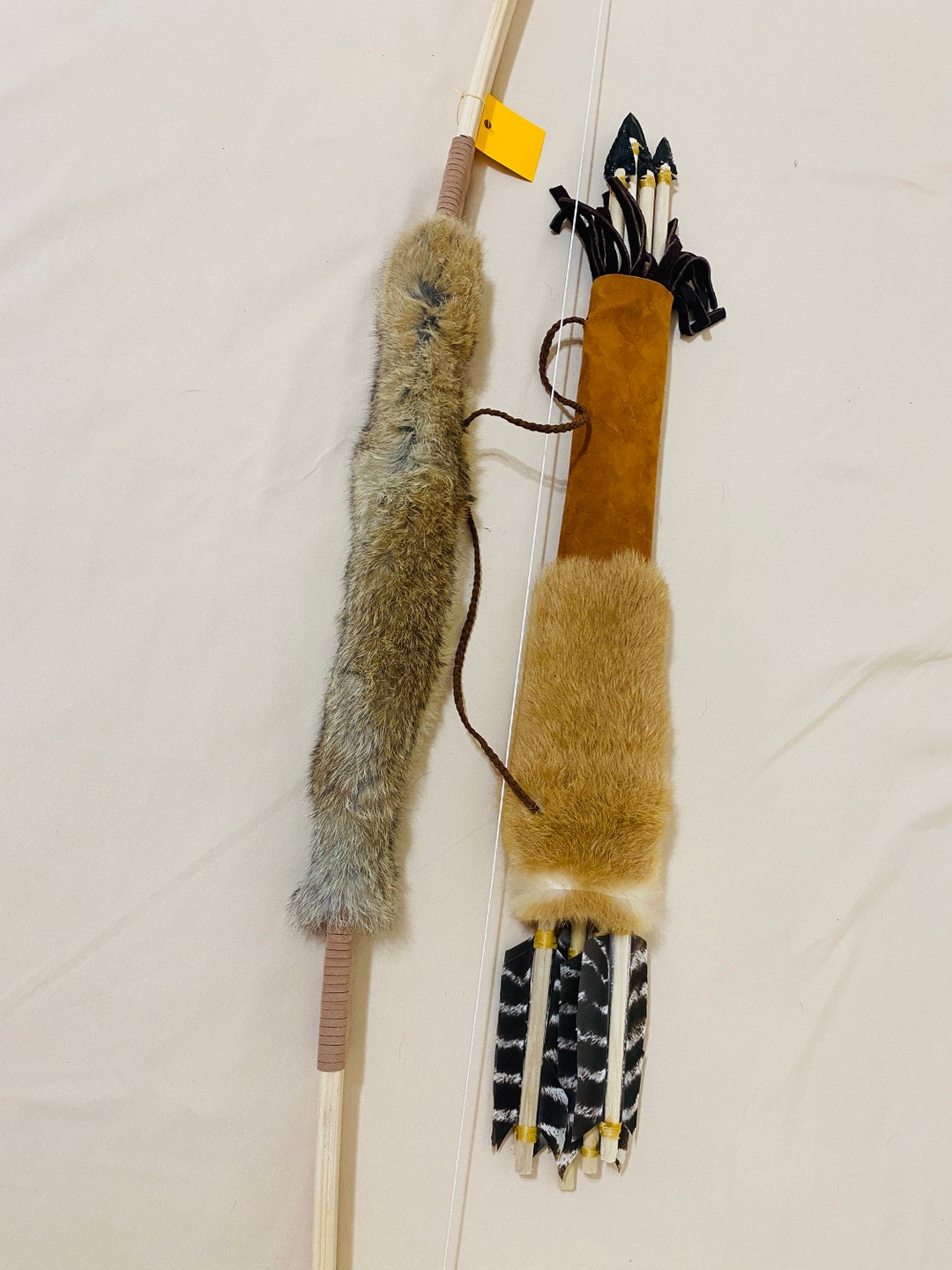 Working Native American Hickory Bow and Arrows Made by Enrolled Member ...