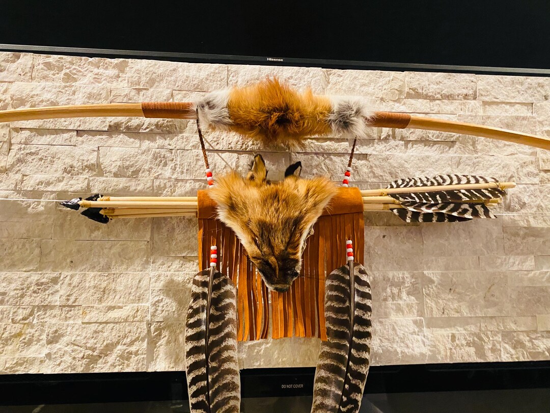 A Powerful Native American Indian Fox Bow and Arrow Set Made by ...