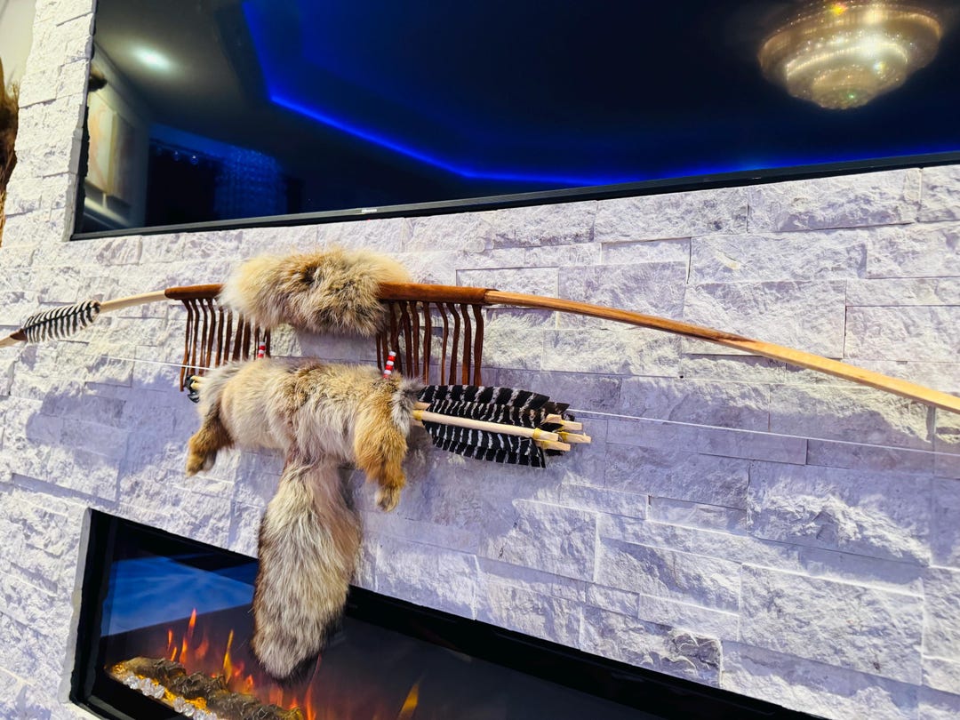 A Powerful Native American Indian Fox Bow and Arrow Set Made by ...