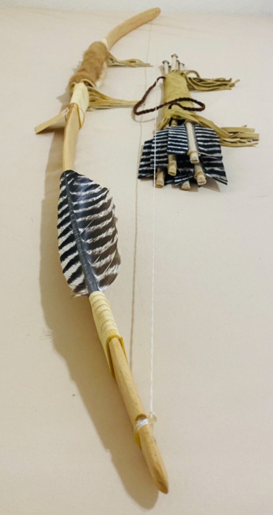 A Powerful Native American Bow and Arrow Set Made by Enrolled Member of ...