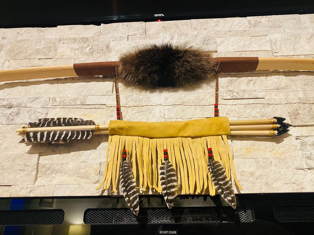 A Powerful Native American Indian Bow and Arrow Set Made by Enrolled ...