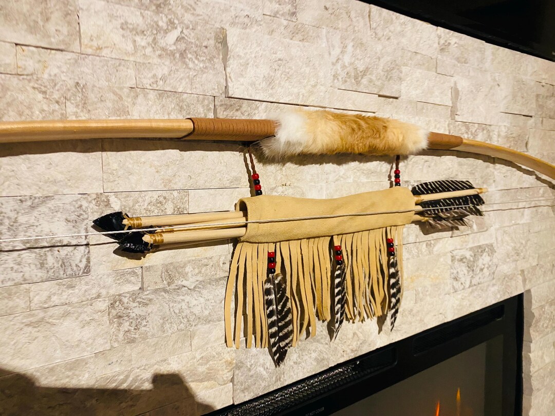A Powerful Native American Indian Bow and Arrow Set Made by Enrolled ...