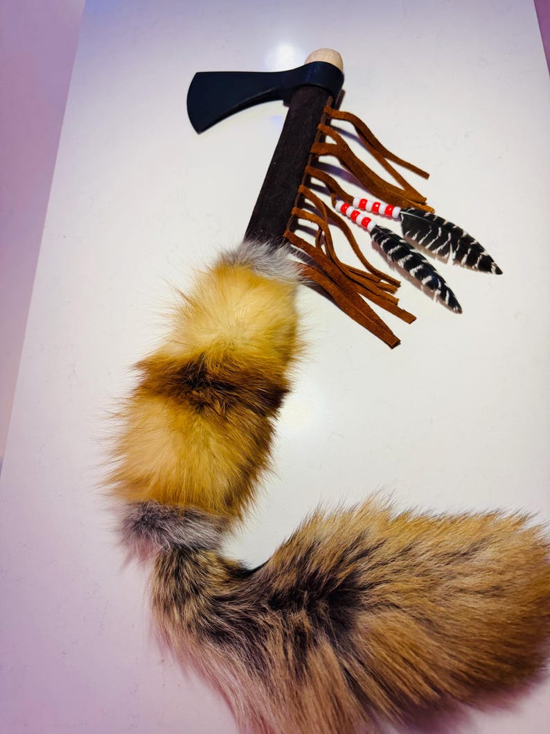 NATIVE AMERICAN Ceremonial Indian Tomahawk. Made by Enrolled Member of ...