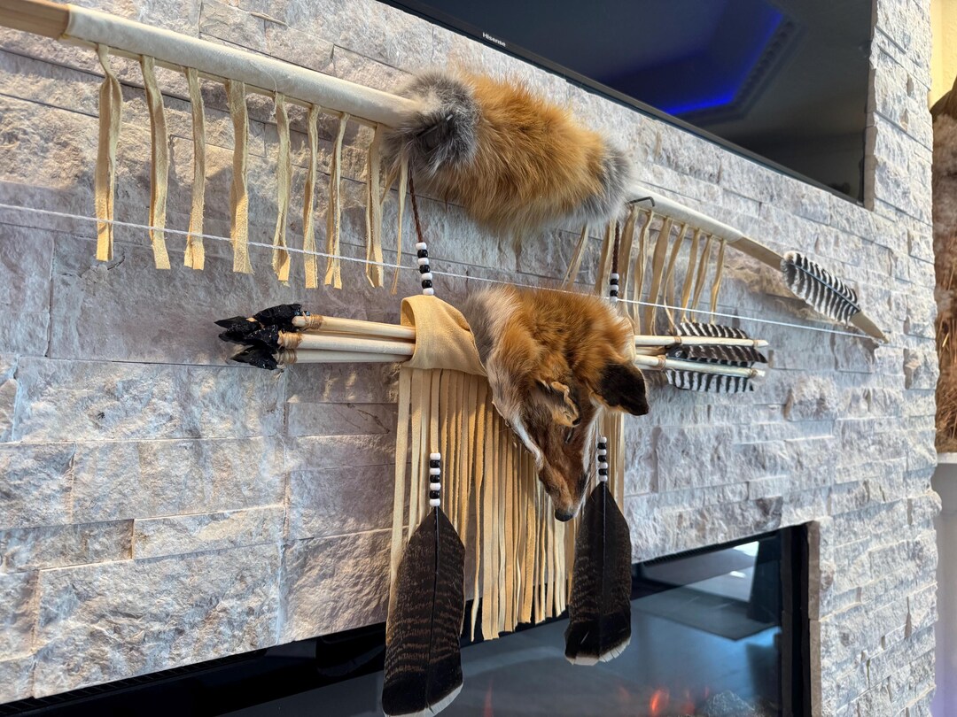 A Powerful Native American Indian Fox Bow and Arrow Set Made by ...