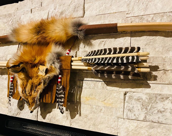 A Powerful Native American Indian Bow and Arrow Set Made by Enrolled ...