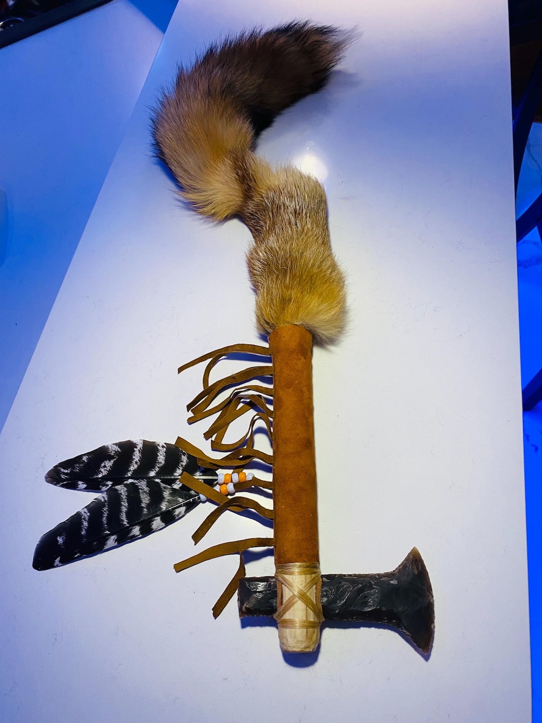 NATIVE AMERICAN Indian Tomahawk. Made by Enrolled Member of the ...