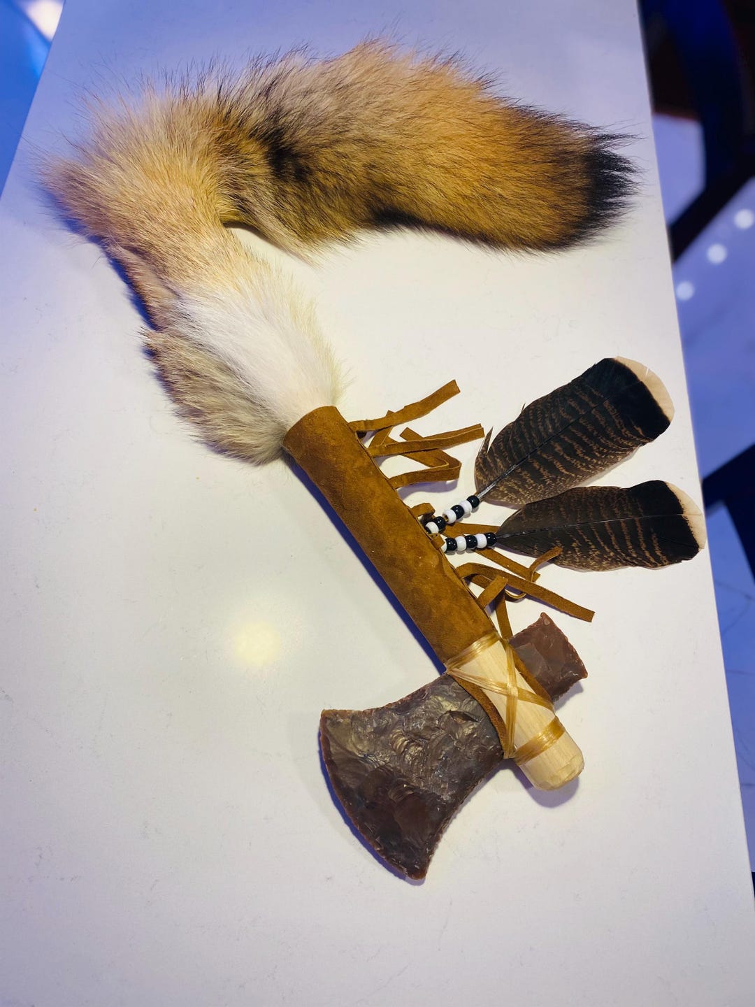 NATIVE AMERICAN Indian Tomahawk. Made by Enrolled Member of the ...