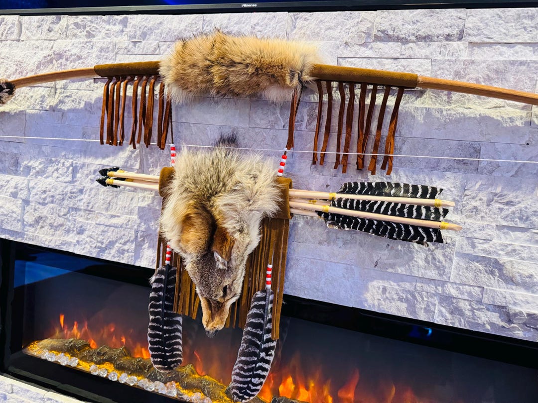 A Powerful Native American Indian Coyote Bow and Arrow Set Made by ...