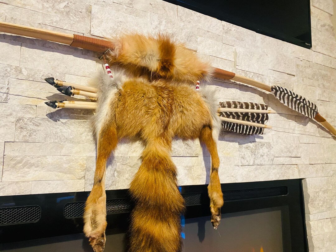 A Powerful Native American Indian Fox Bow and Arrow Set Made by ...