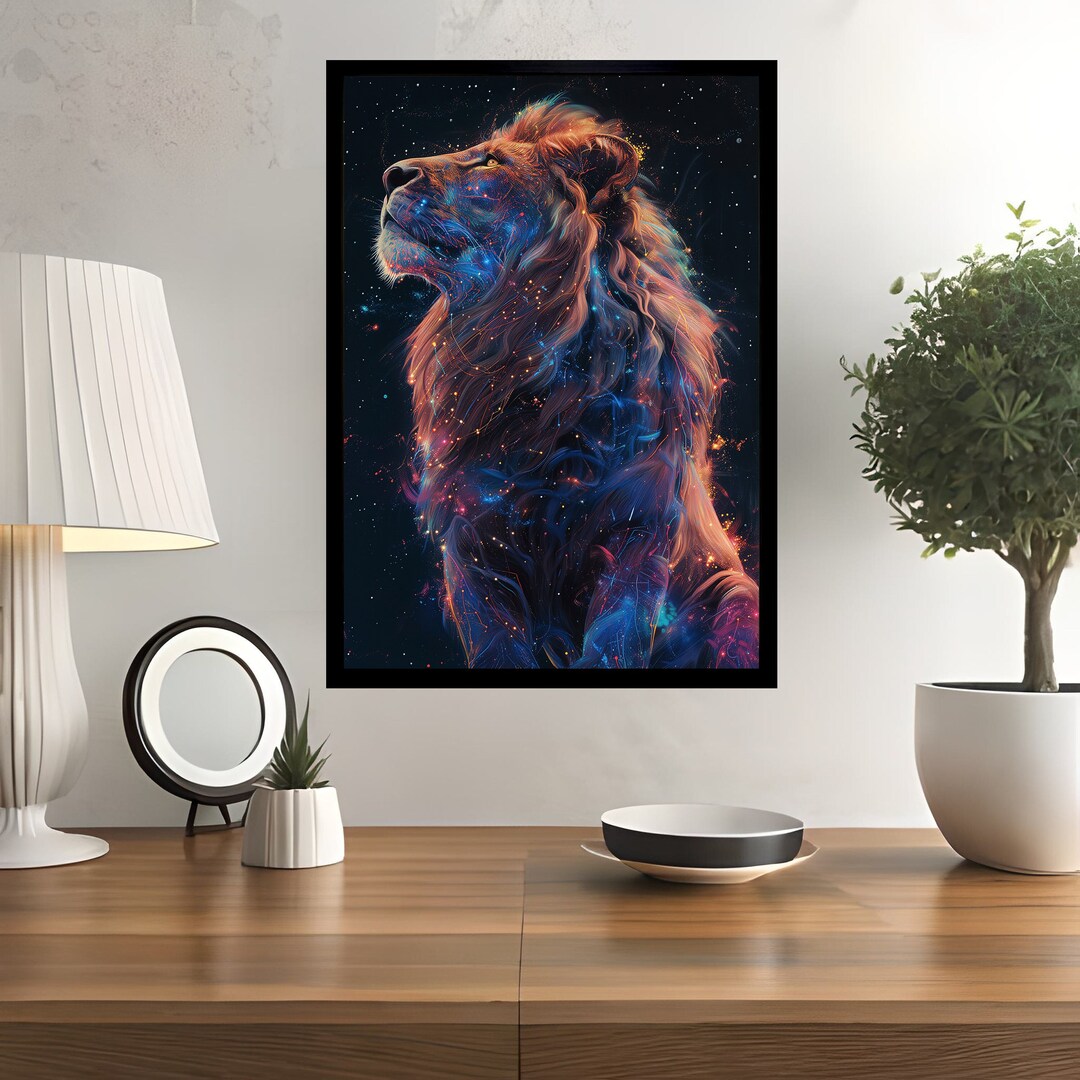 Lion Poster Lion Wall Art Lion Wall Decor Lion Art Lion Print Gift for ...
