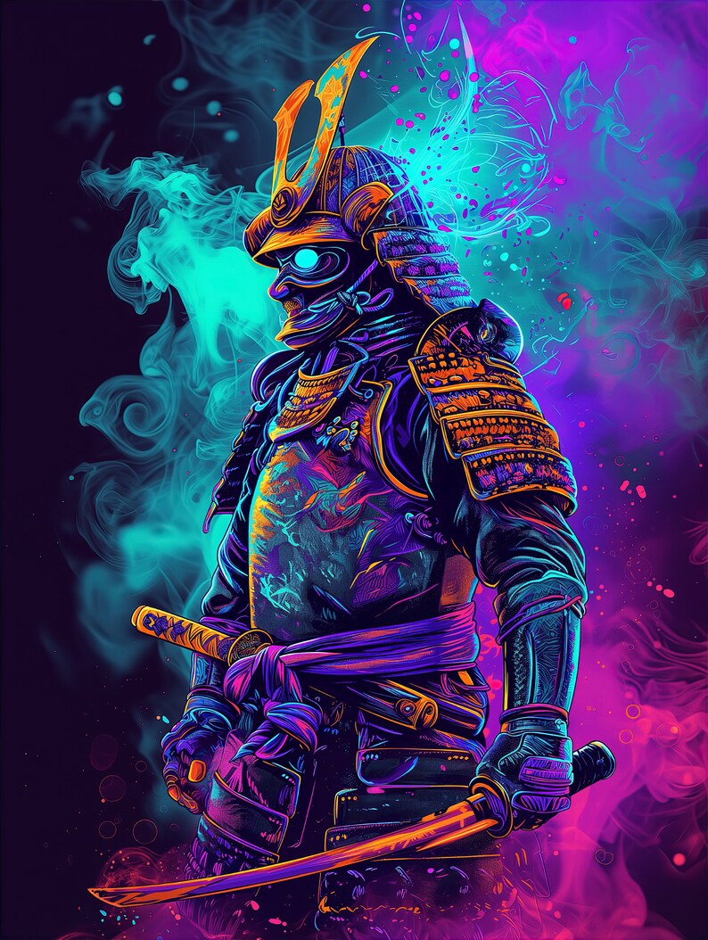 Samurai Poster - Samurai Wall Art - Samurai Wall Decor - Japanese Art ...