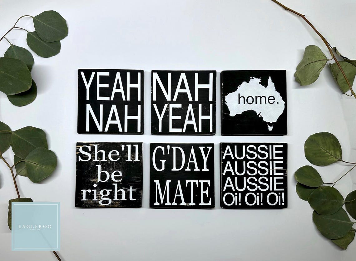 Hand Painted Rustic Wood Sign | Australian Sayings, Aussie Decor (5in ...