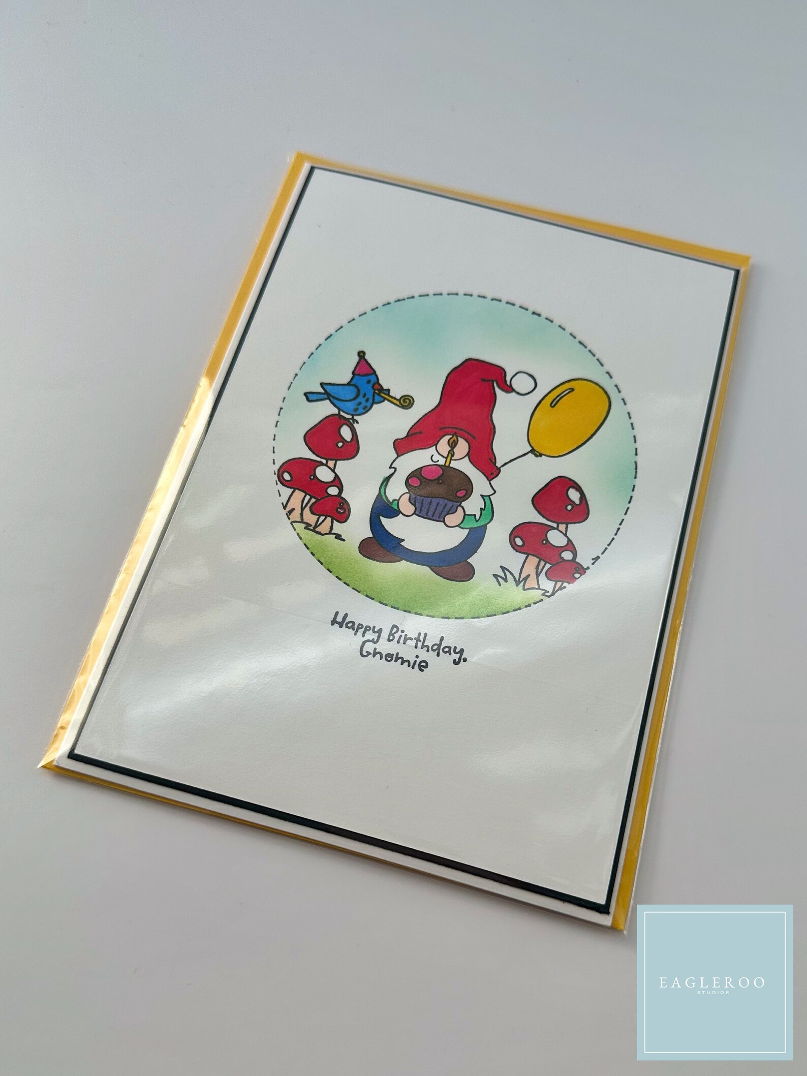 Happy Birthday Gnomie Birthday Card Birthday Card 5x7 Birthday Card ...