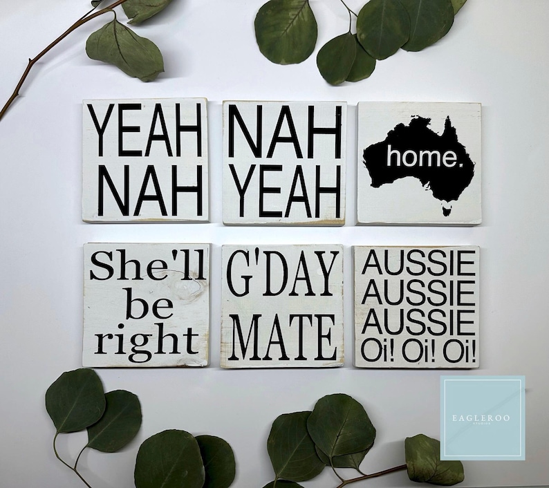 Hand Painted Rustic Wood Sign | Australian Sayings, Aussie Decor (5in ...