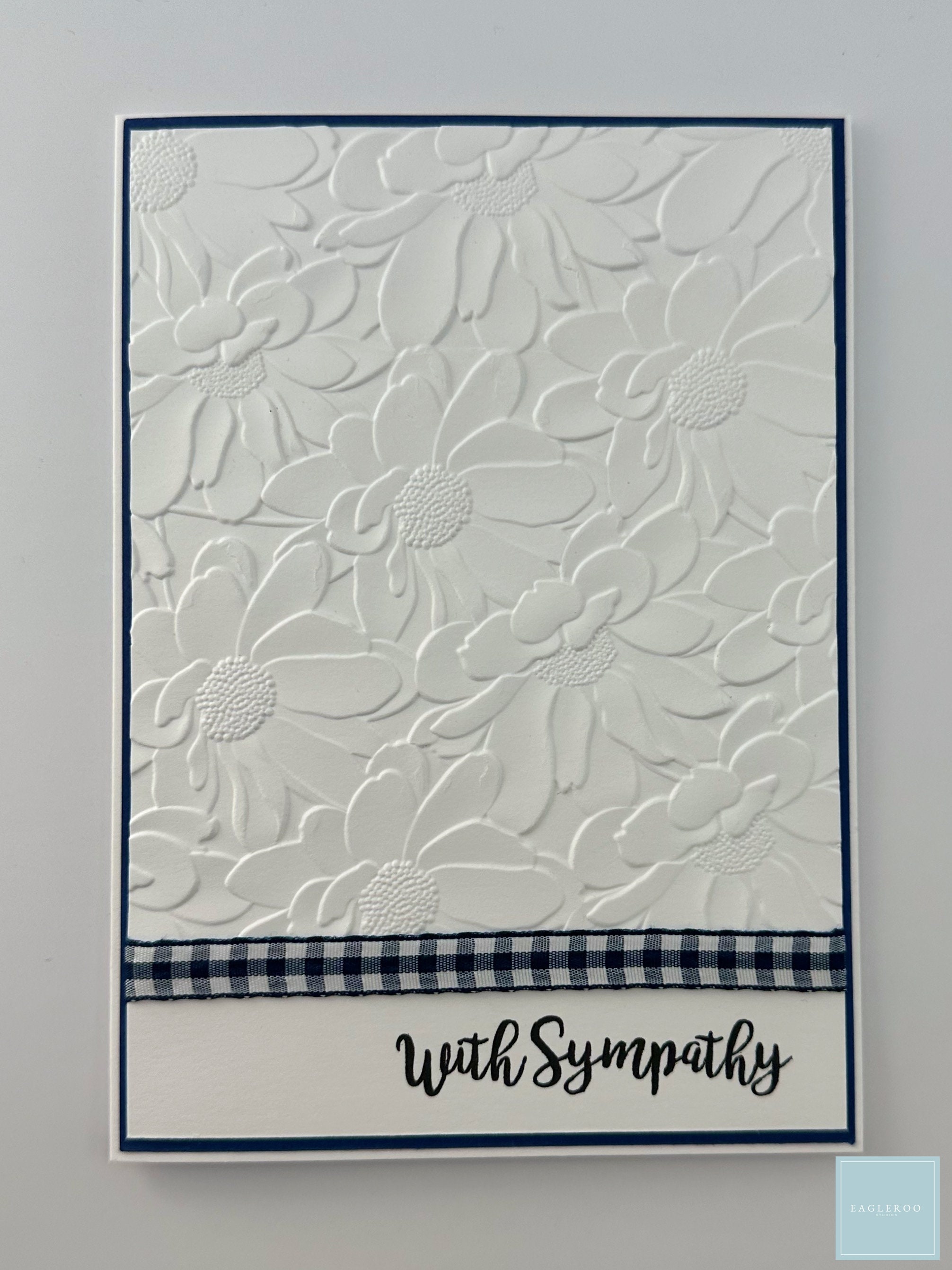 With Sympathy Card Sympathy Card Elegant Sympathy Card White 3d ...