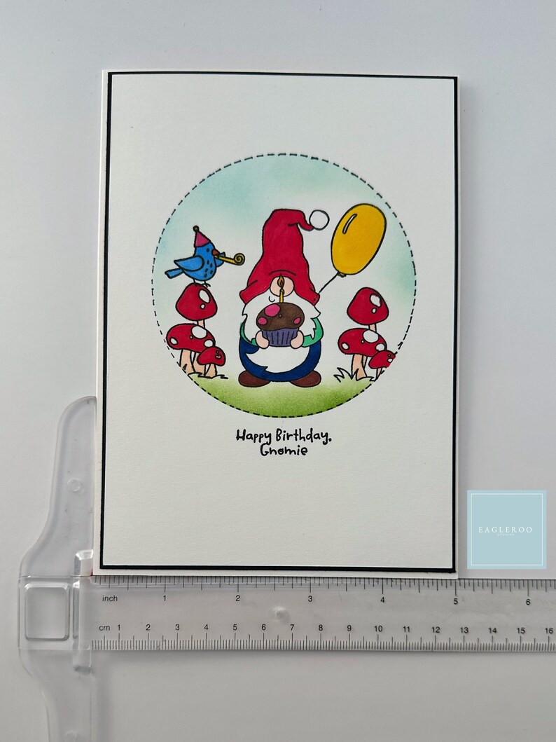 Happy Birthday Gnomie Birthday Card Birthday Card 5x7 Birthday Card ...