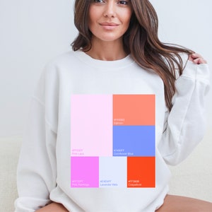 Color Palette Sweatshirt, Color Chart Sweatshirt, Gift for Her, Outfit ...