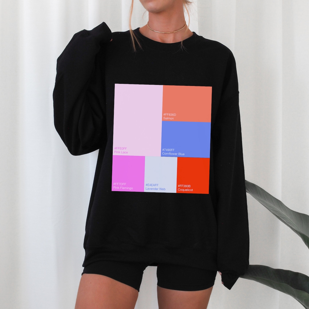 Color Palette Sweatshirt, Color Chart Sweatshirt, Gift for Her, Outfit ...