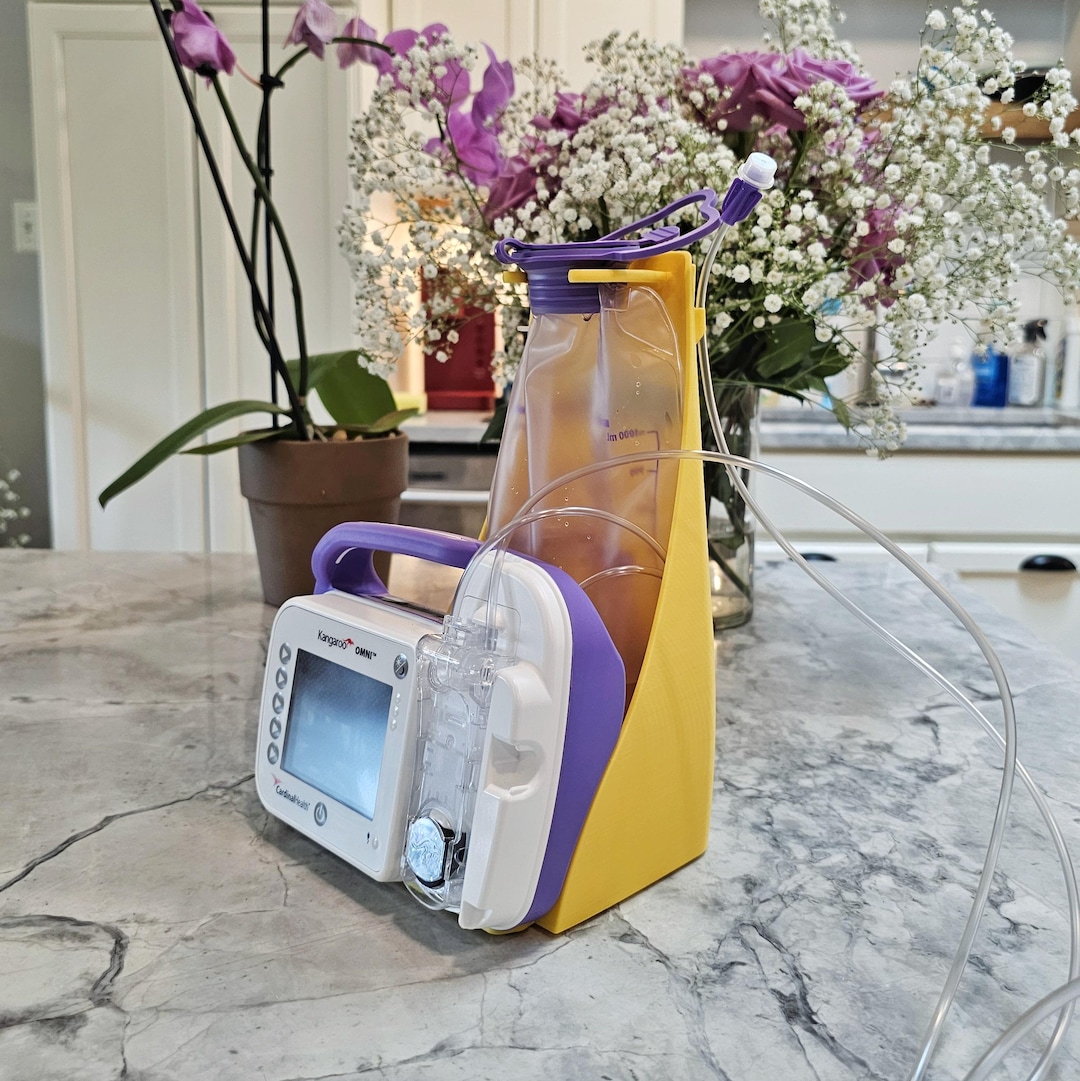 G-tube Station™ | Feeding Pump Holder Stand With Syringe Clip | 500ml ...