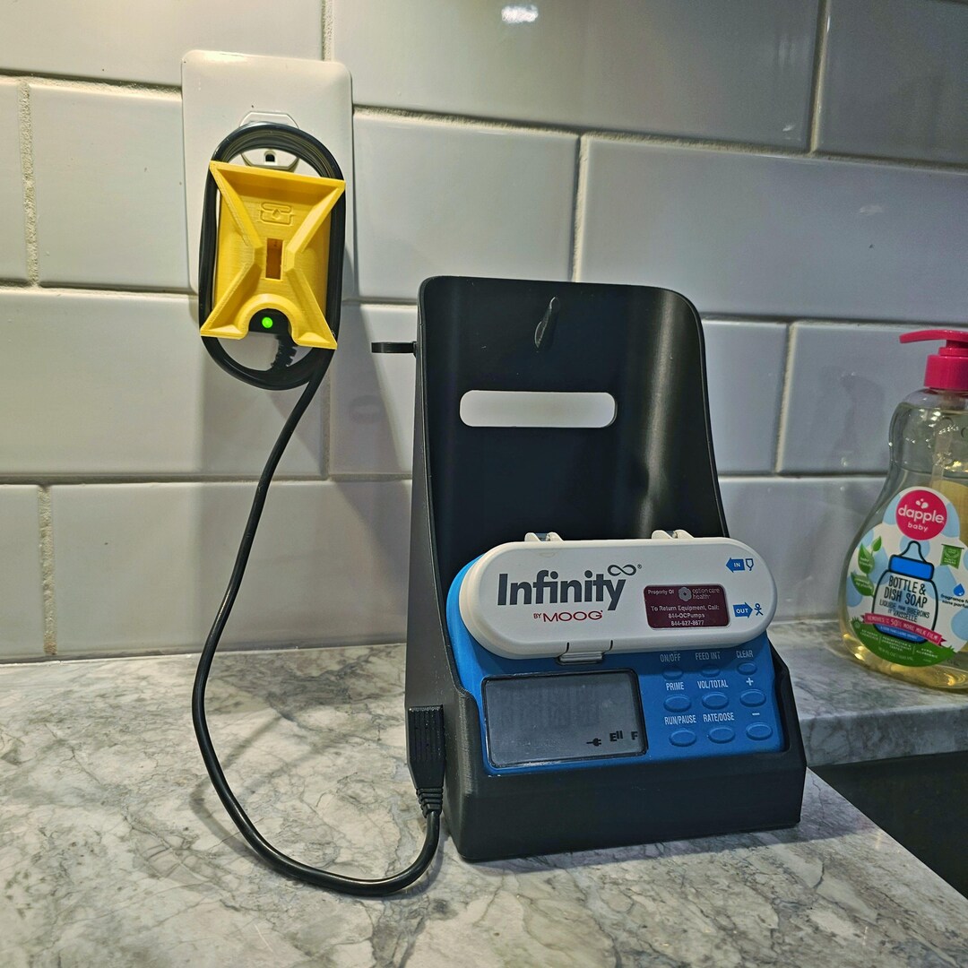 G-tube Station™ Charger Cable Organizer | Feeding Pump Cable Holder ...