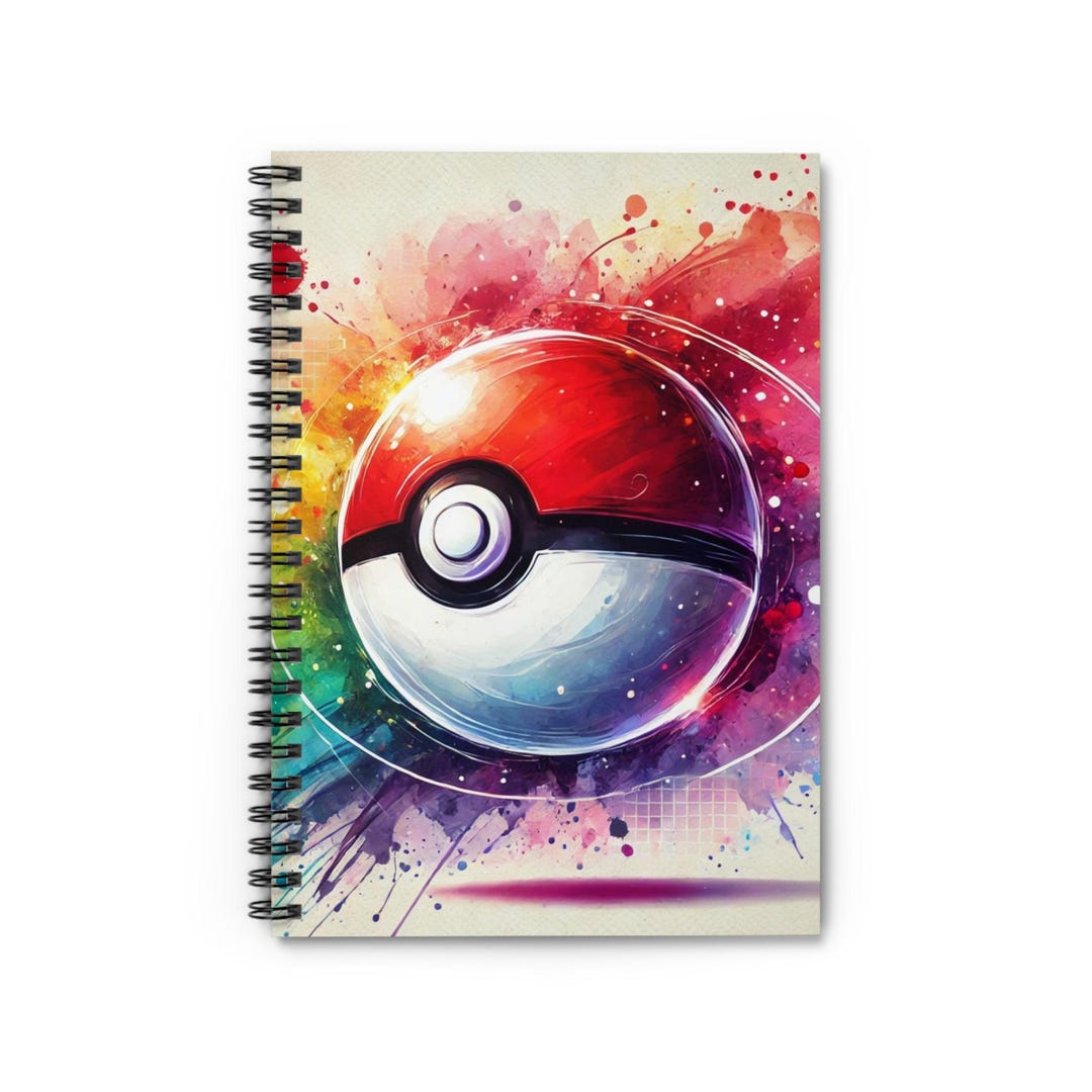 Watercolor Pokémon Ruled Spiral Journal Printed Cover - Etsy