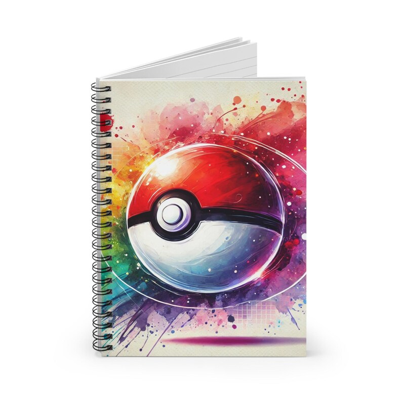 Ruled Pokémon Watercolor Spiral Notebook Artistic Design - Etsy